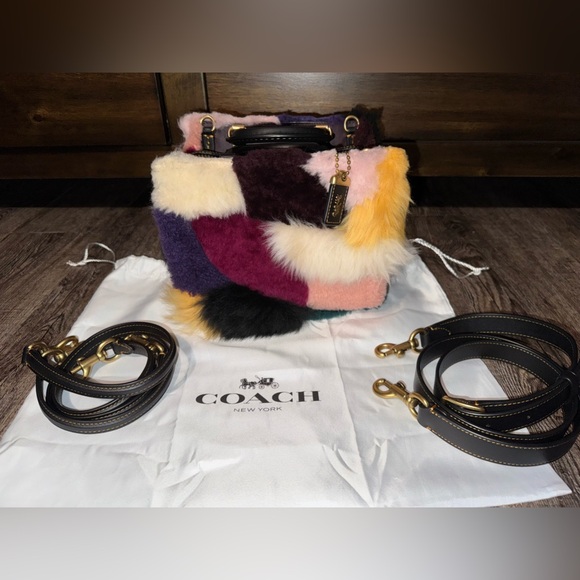Coach | Bags | Coach Multi Colored Shearling Rogue 2 | Poshmark